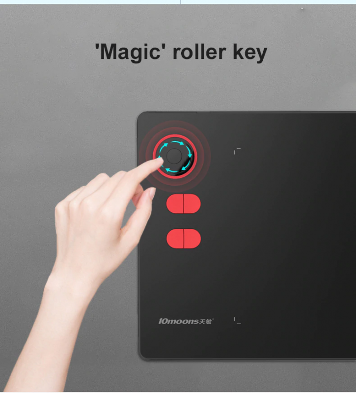 10moons G20 Graphic Drawing Tablet with roller key Large Active Area ...
