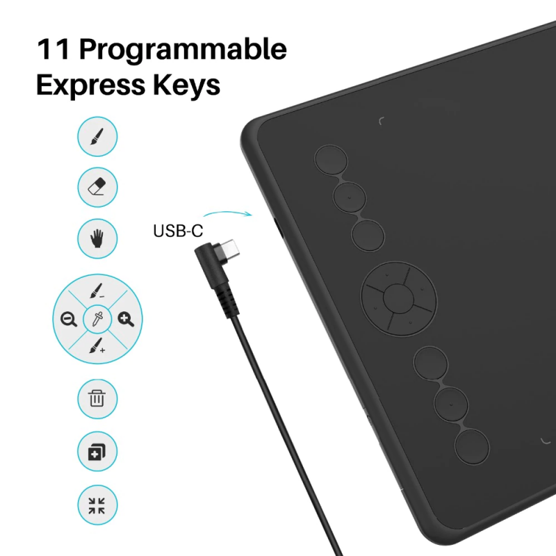 HUION H320M 2 In 1 Graphic Tablet 8192 Levels Digital Drawing Pen ...
