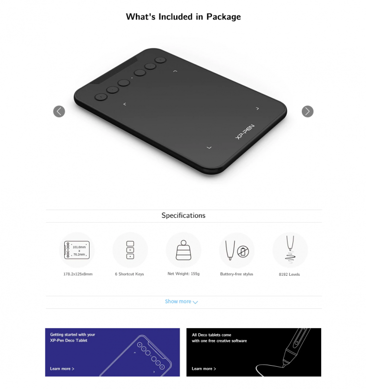 XP-PEN New Deco mini4 Drawing Tablet Digital Graphic Tablets UAB 8192 ...