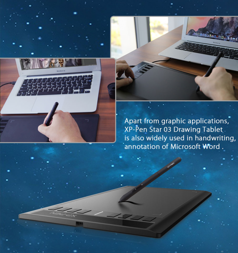 XP-Pen Star 03 V2 Drawing Tablet 8192 Level Battery-free Pen Support ...