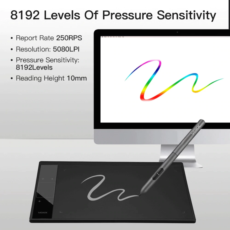 VEIKK A30 Digital Graphics Drawing Tablet 10*6 inch Pen Tablets with ...