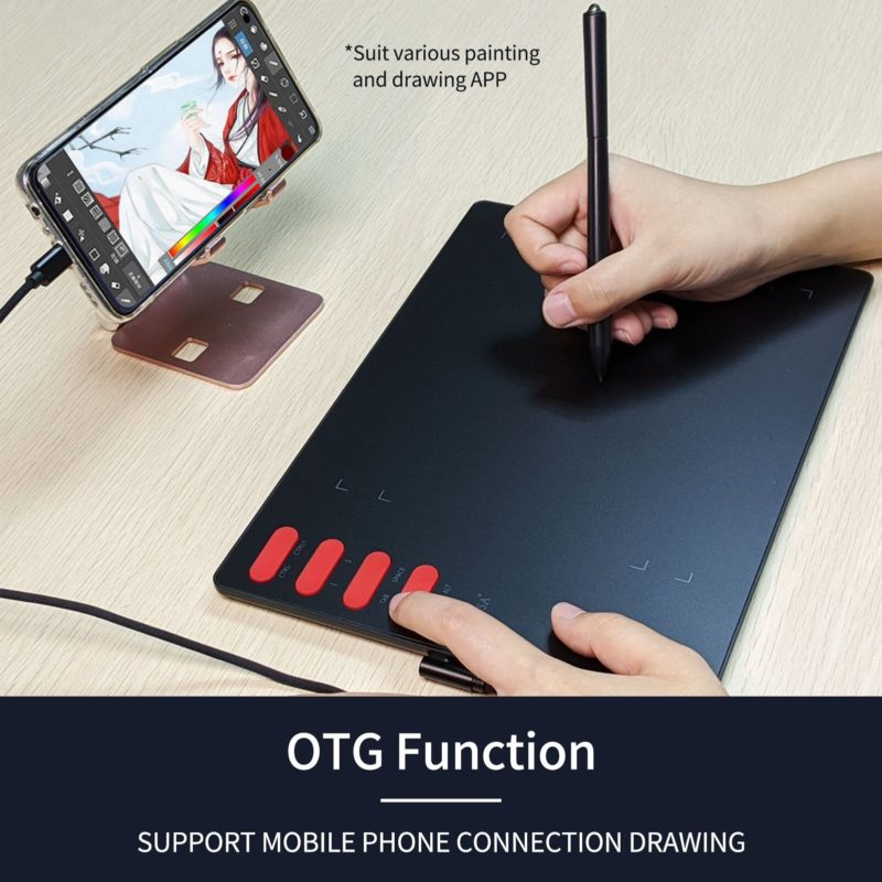 T505 Graphics Drawing Tablet Ultralight Art Creation Sketch Battery ...