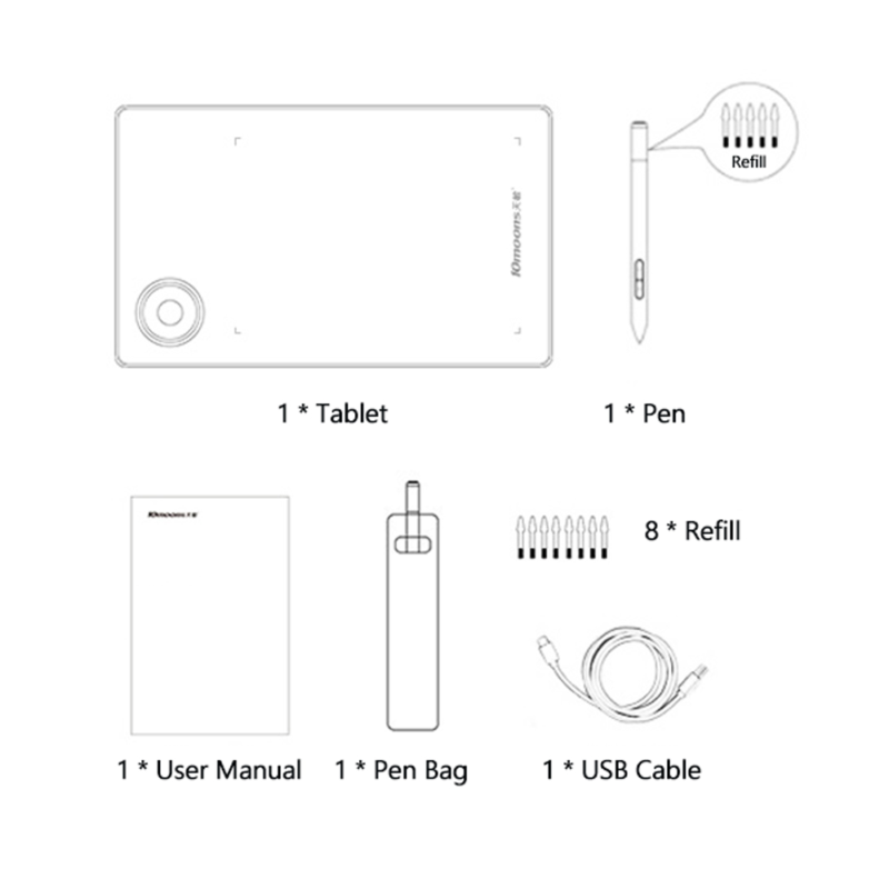 Graphics tablet for laptop, 10Moons G50 Digital Drawing Tablet